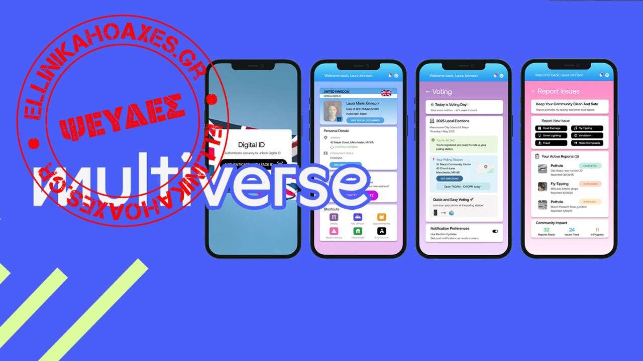 Η Multiverse δεν έχει αναλάβει την ανάπτυξη ψηφιακών ταυτοτήτων στη ...